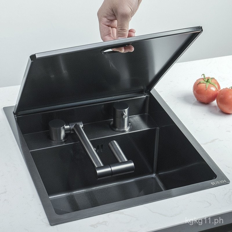 Invisible Sink Bar Counter Sink Single Bowl Black Nano304Small Size ...
