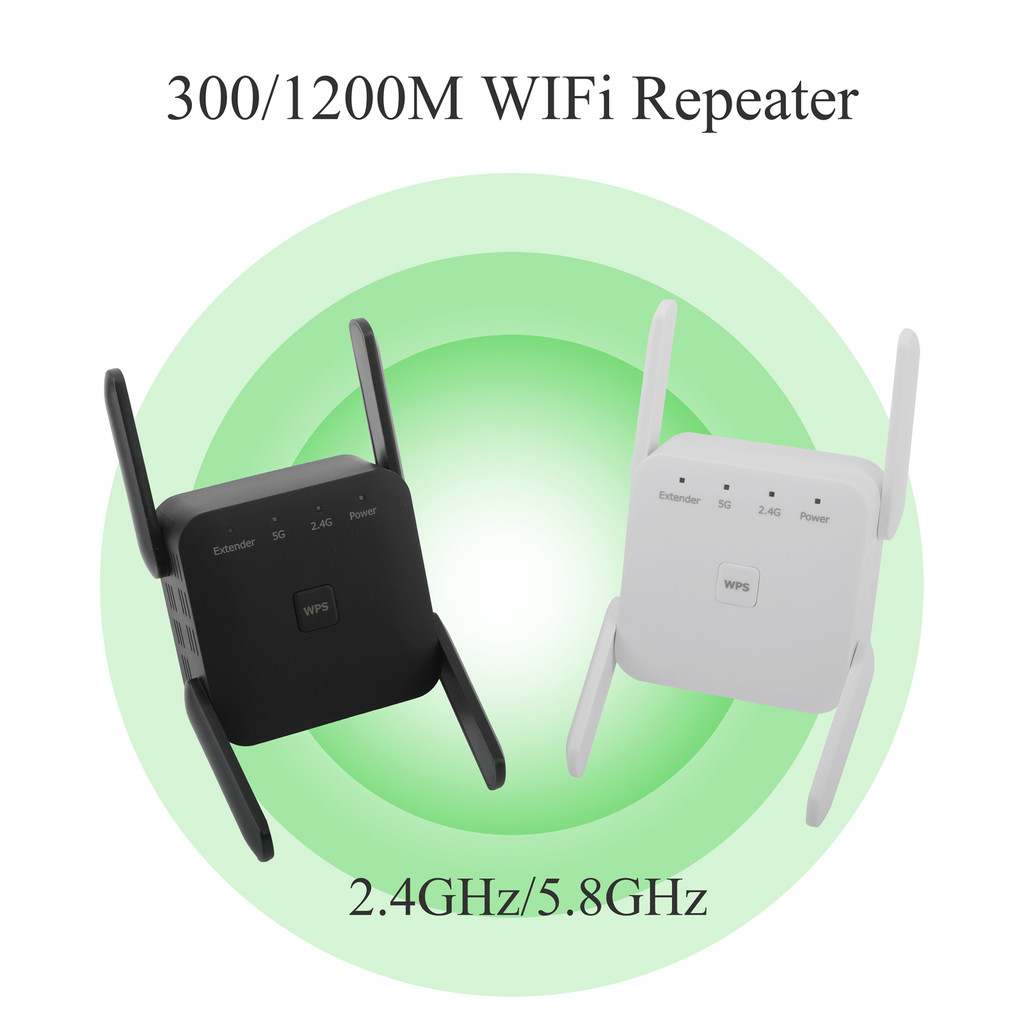 300/1200M Wireless Repeater WIFi Signal Extension Amplifier Single/Dual ...