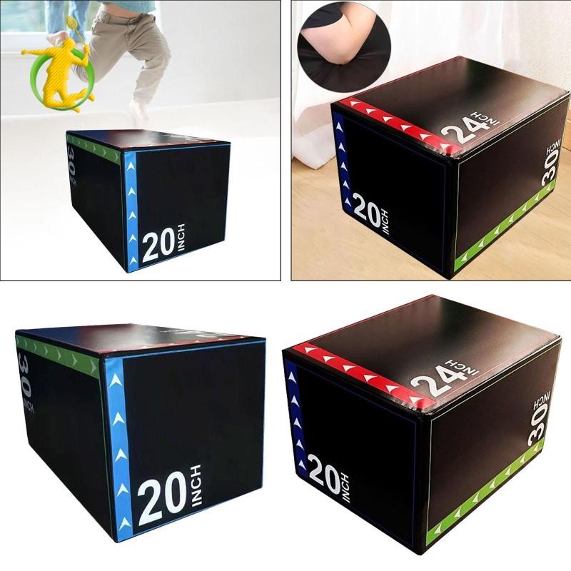 [Asiyy] and Jumping Agility Box Step up Box for Squats Dips Lunges ...