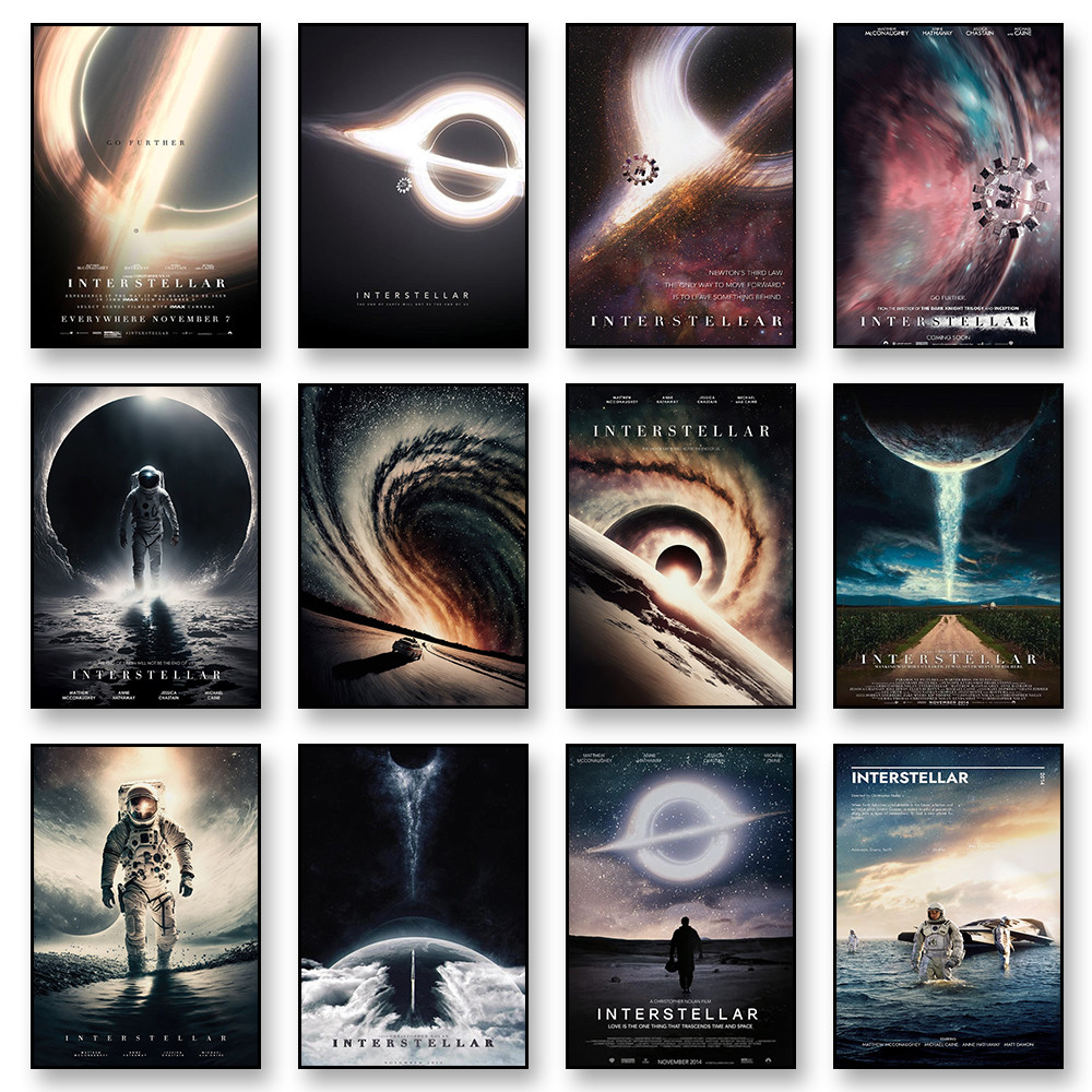 Interstellar Movie Canvas Poster HD Print - Frameless Space Wall Art ...