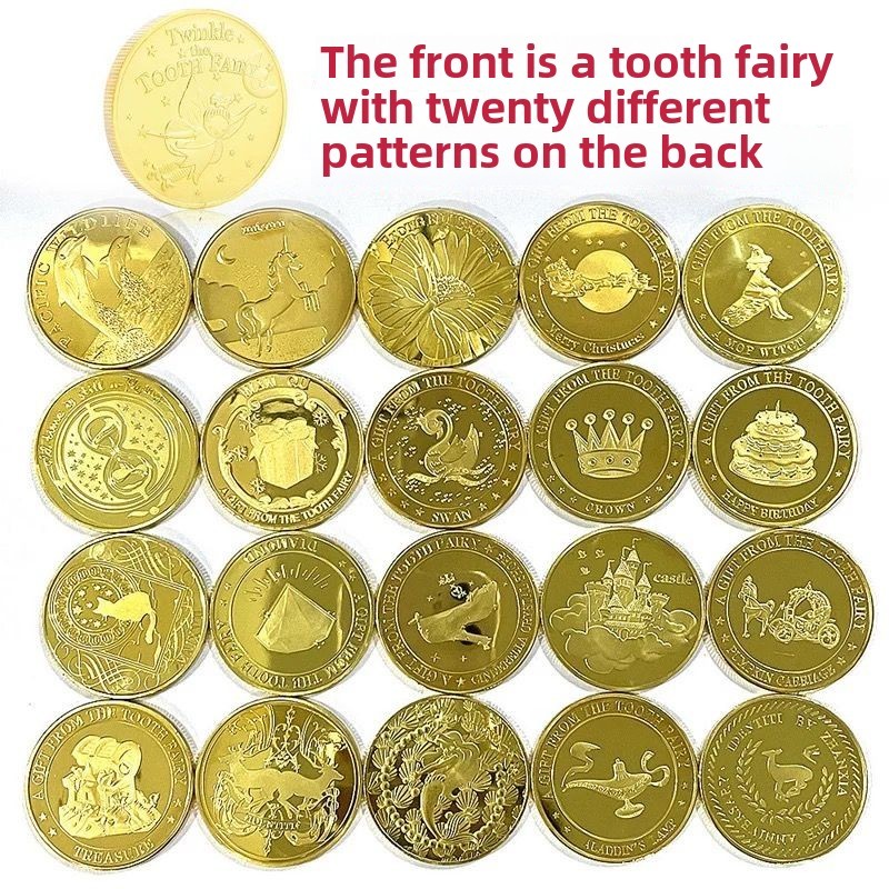 Tooth Fairy Gold Coin Children's Reward For Tooth Unicorn Piglet Peppa ...