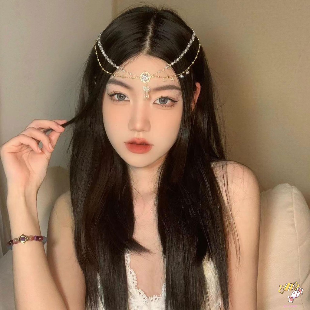 Chain Headpiece Hair Jewelry Exotic Charm Hanfu Matching Style Headwear ...