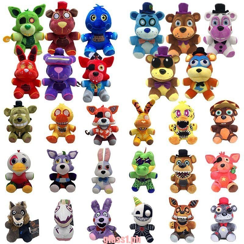 18cm Fnaf Toy Freddy Fazbear Toys Golden Bear Nightmare Foxy Stuffed ...