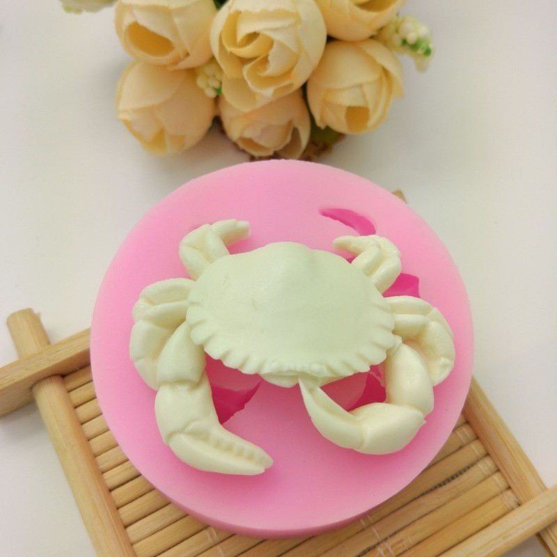 Crab River Crab Shape Fondant Silicone Mold Chocolate Mousse Cake Decorating Plaster Mold ...