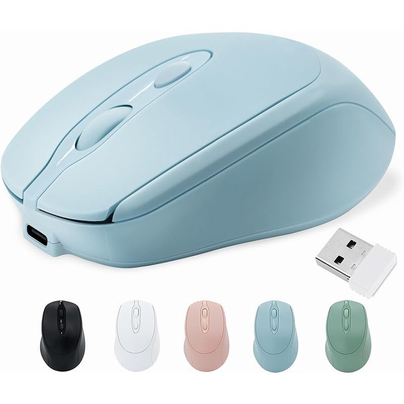 Dual-mode Rechargeable Wireless Mouse Bluetooth Mouse 2.4G for NEW iPad ...