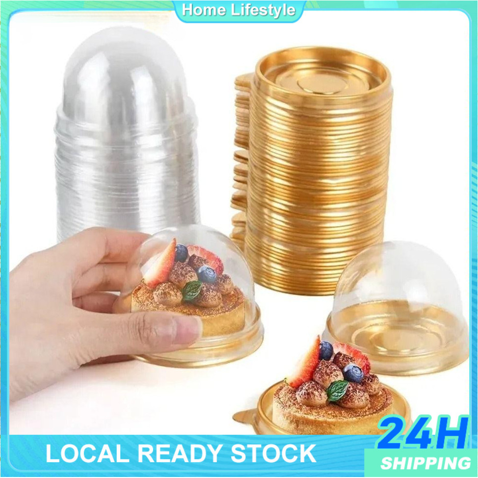 50Pcs Dessert Cake Box, Mini Transparent Pastry Baking Packaging Boxes ...