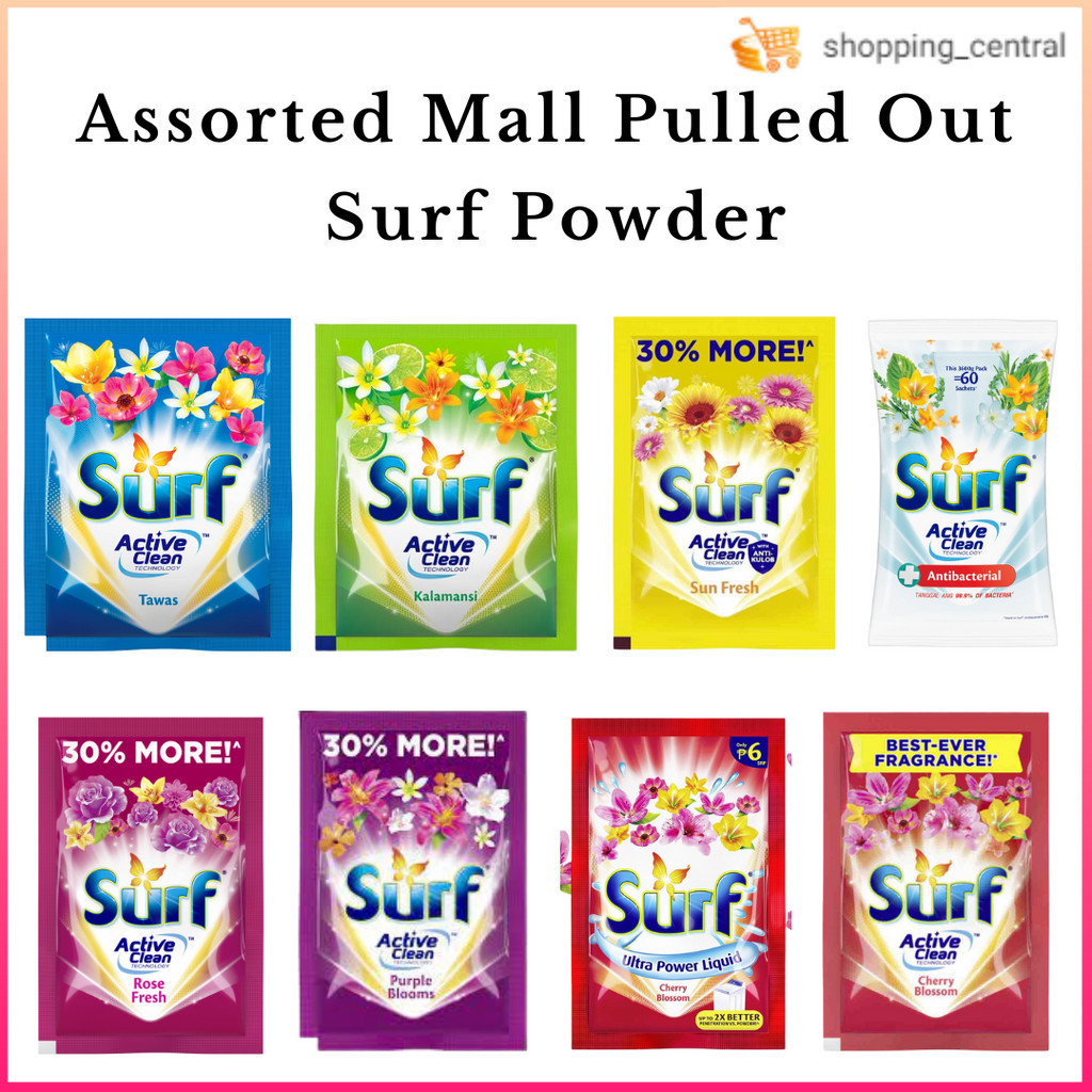SURF POWDER DETERGENT LAUNDRY SOAP SUNRISE FRESH 65G ANTIBAC ROSE TAWAS ...