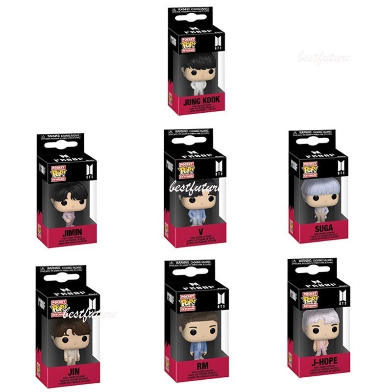 Funko Pop kpop NEW BTS - V JUNG KOOK JIMIN SUGA JIN J-HOPE RM Keychain | Shopee Philippines