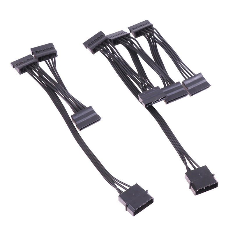 Meuctiffy 4Pin 1 Male To 3/4/5/6 Female Splitter SATA Power Extension ...