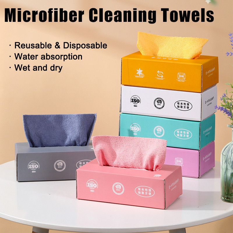 Removable Dishcloth Reusable Absorbent Microfiber Kitchen Dishcloth ...