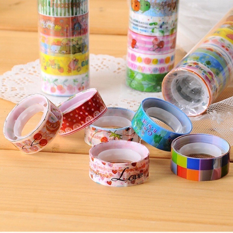 Mimi DIY Mini Washi Tape Cute Cartoon Design 10pcs per Pack 2M ...