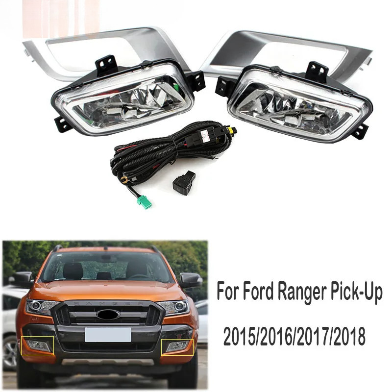 Front Bumper Lamp Daytime Running Light Fog Light Assembly For Ford ...