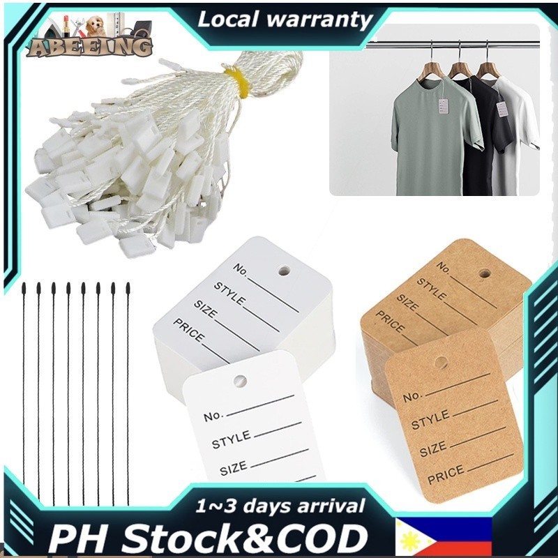 500/1000Pcs Clothing Price Tags And Hang Tag String Clothing Tags Store ...