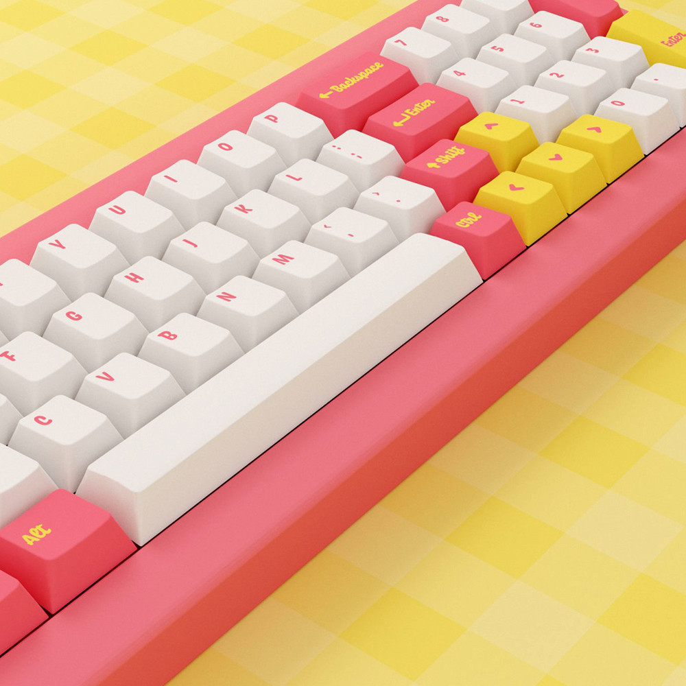 Strawberry Lemon Keycaps 140Key/Set PBT Cherry Profile Compatible ...