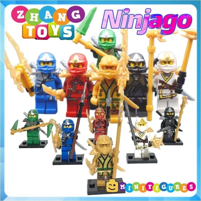 Ninjago Zane - Golden Ninja - Cole - Lloyd - Jay - Kai Minifigures PRCK ...