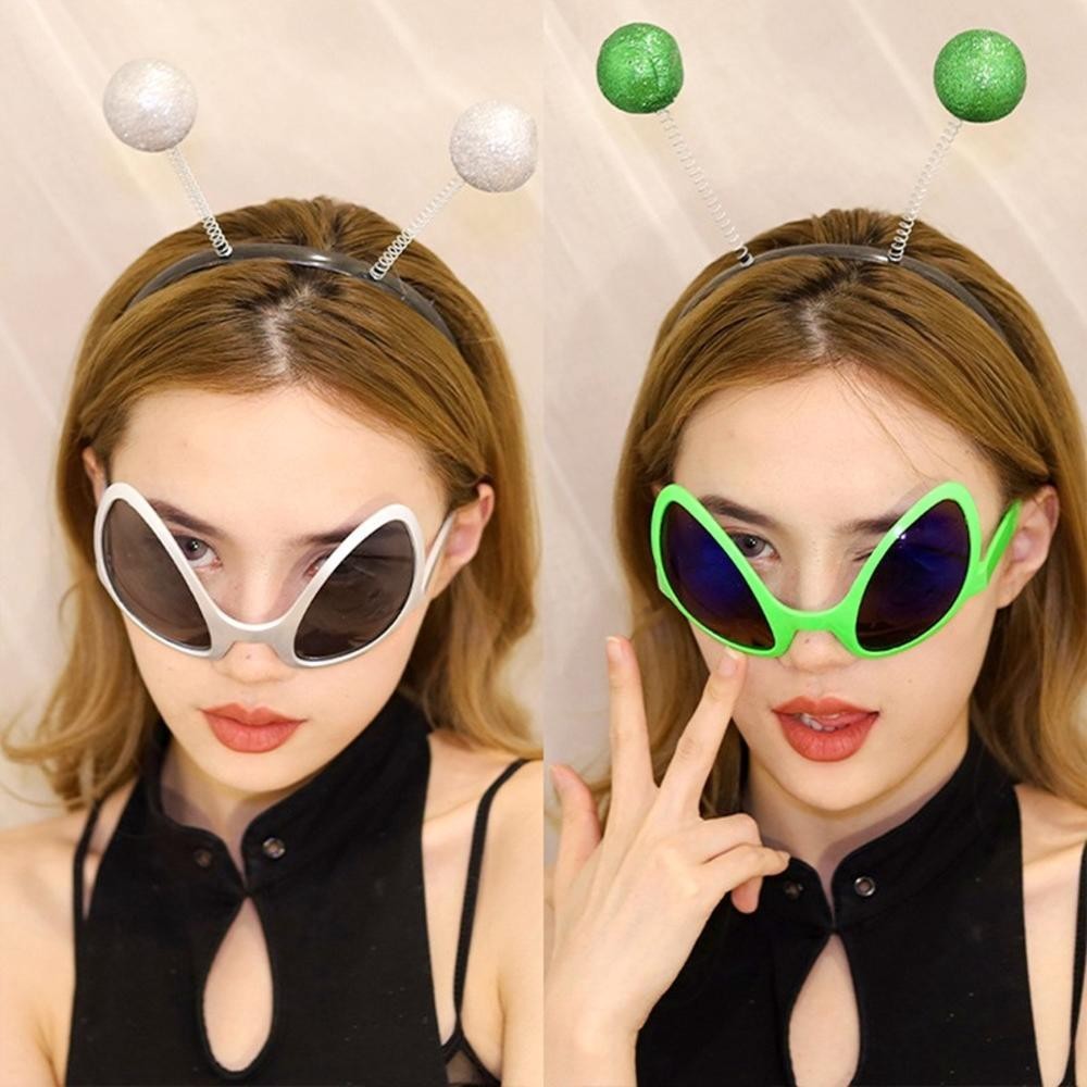 Fashion Rainbow Lenses Sun Glasses Funny Alien Glasses Party Sunglasses ...