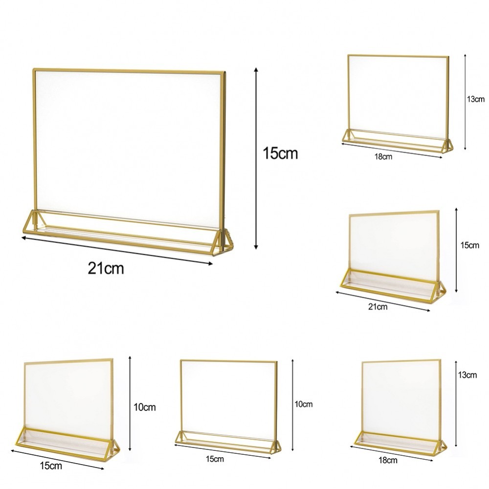 Clear Acrylic Menu Stand for Weddings Display Menus and Photos ...