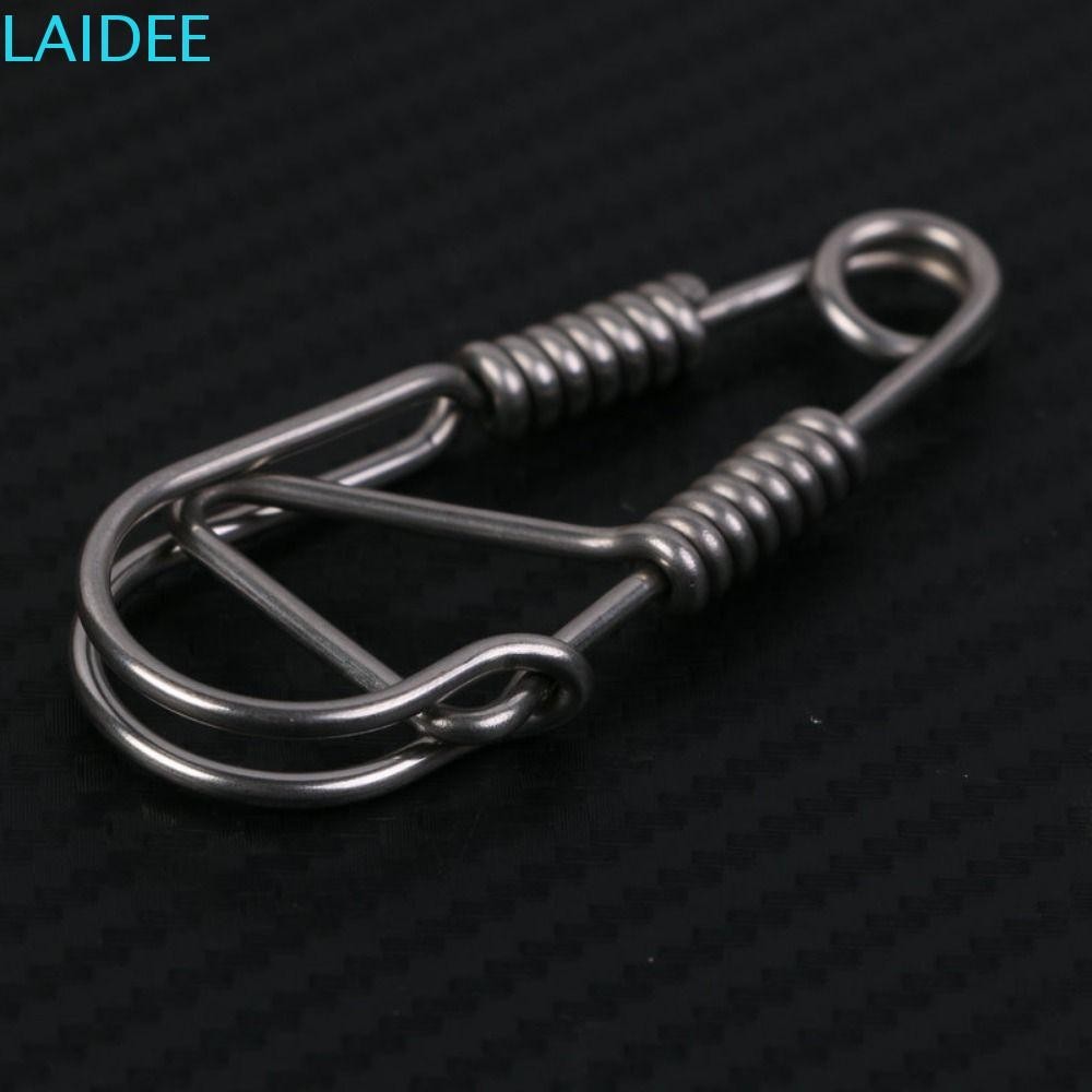 LAIDEE Clasp Dual Lock Keychain, Stainless Steel Snap Clip Stainless ...