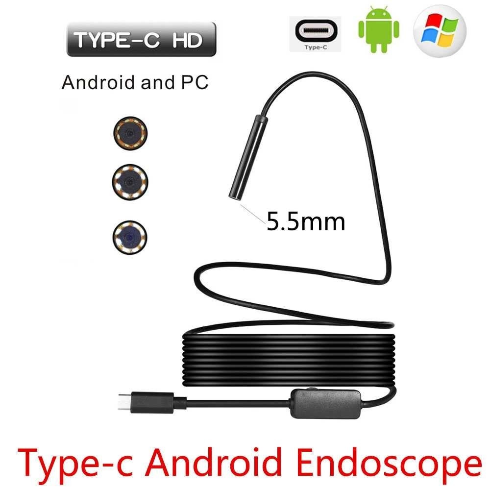 JWHCAM Industrial Endoscope Type C 3M Cable 480P Endoscope Camera ...
