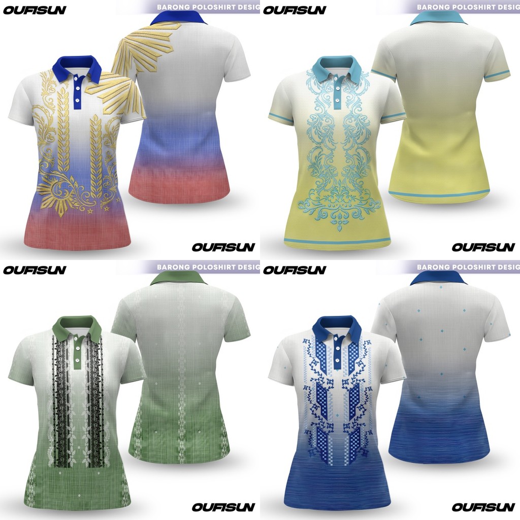 2025 Ethnic Style Polo Shirt For Women's Retro Pattern Short-Sleeved ...