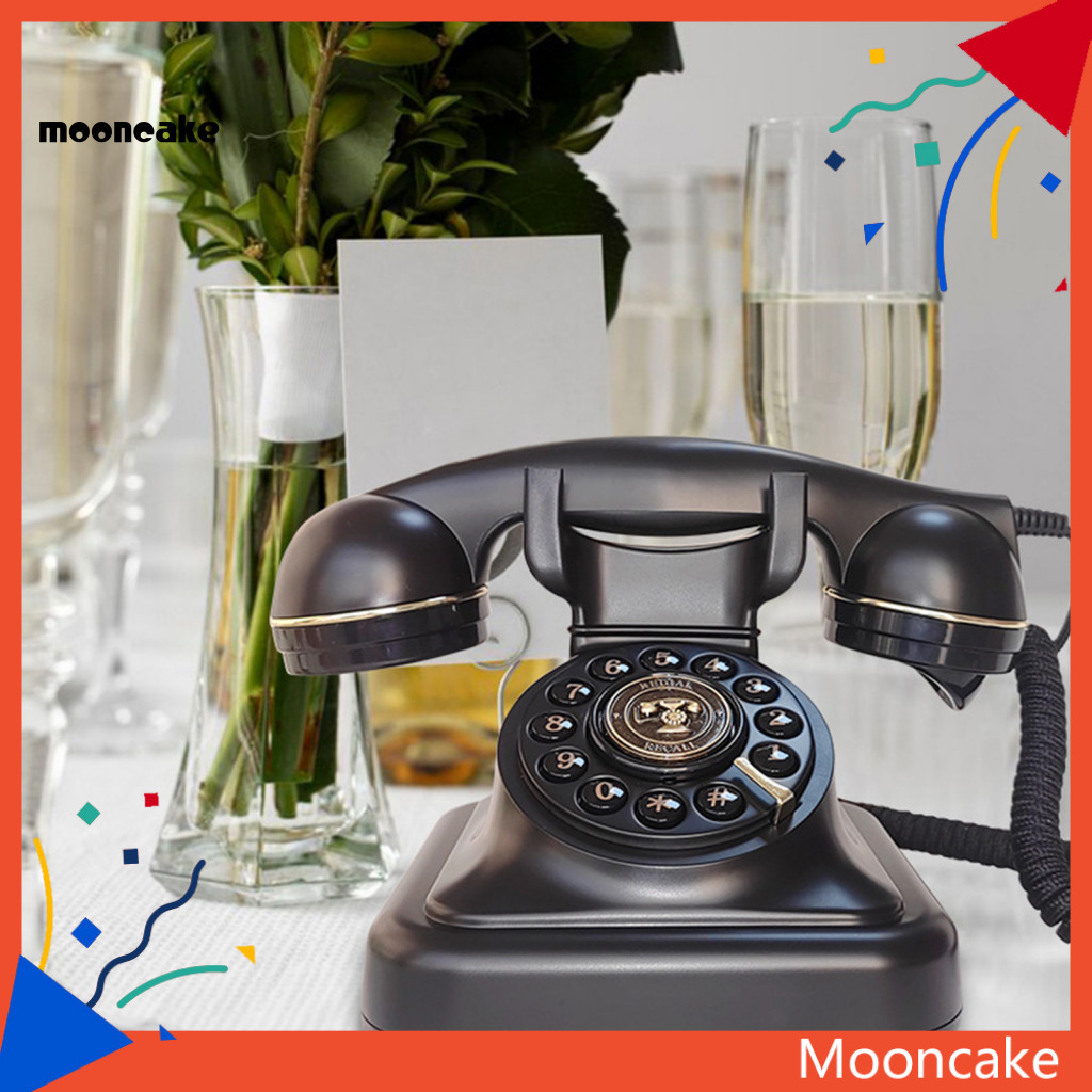 mooncake| Audio Guest Book Classic Round Dial Phone Vintage Telephone ...