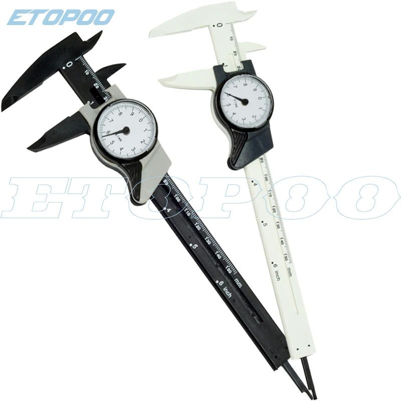 0-150MM 6inch Pure plastic vernier caliper with dial plastic dial ...
