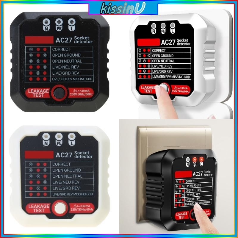 kiss Socket Tester US EUPlug Polarity-Phase Pheck Detectors Voltage ...