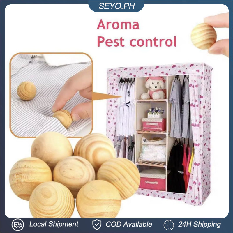 25Pcs Natural Cedar Wood Moth Balls Lavender Camphor Repellent Wardrobe ...