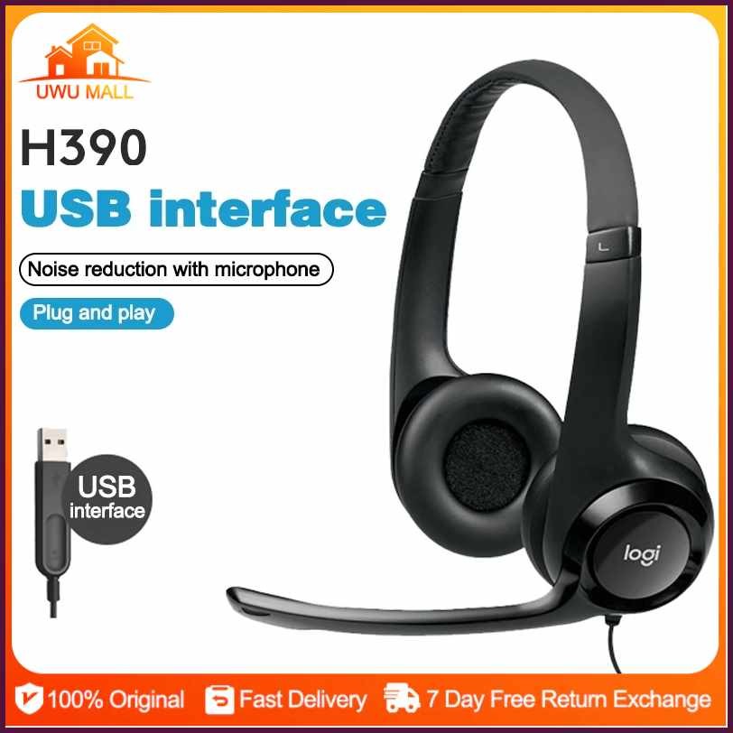 Logitech*b=H390)t;Wired[M,Headphones!o,D+Noise!V,Cancelling!J,Headset!b ...