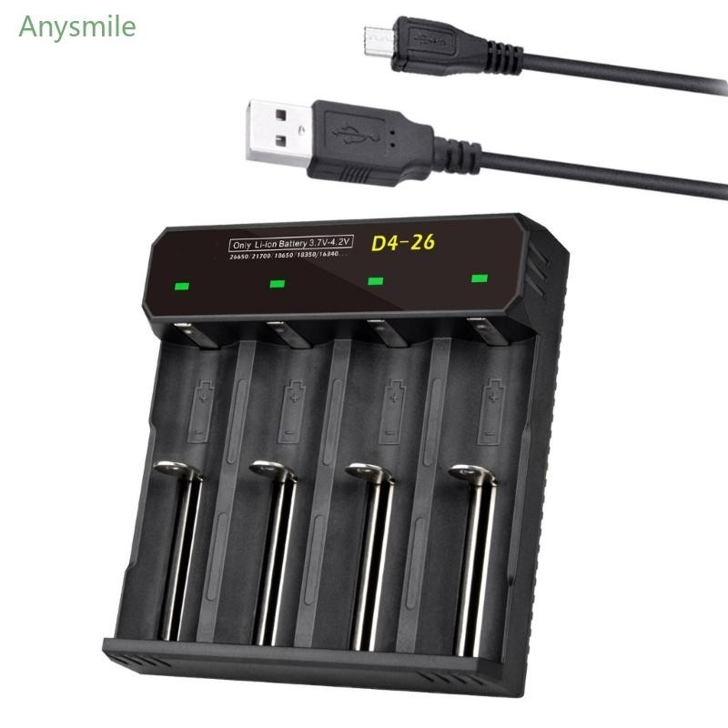 ANYS 4Bay 18650 Charger for 18650 26650 21700 Rechargeable Cell ...