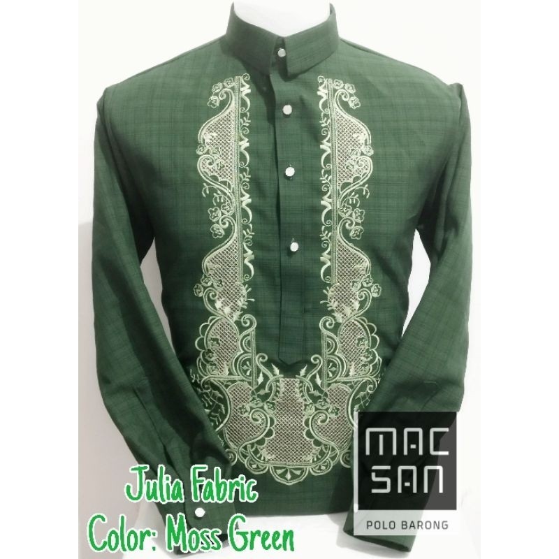 Polo Barong Longsleeves w/ Burda Julia Fabric | Shopee Philippines