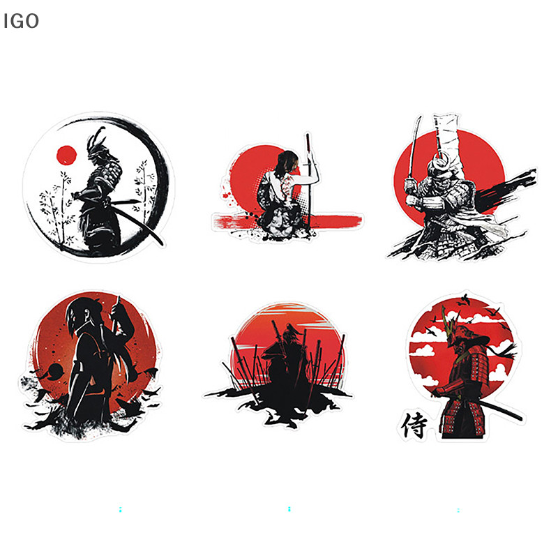 IGO JAPAN Samurai Warrior Sticker Katana Decal Vinyl Car Bike Truck ...
