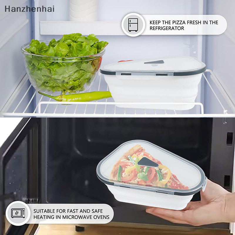 Hanzhenhai Pizza Storage Container With 5 Microwavable Trays Reusable ...