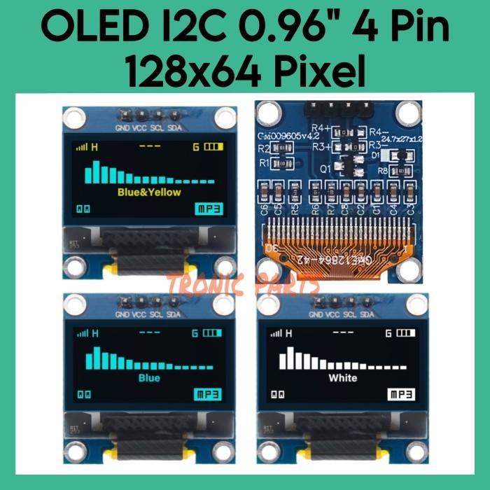 Oled 0.96 Inch LCD I2C IIC 128x64 4 Pin 12864 Display Module Interface | Shopee Philippines