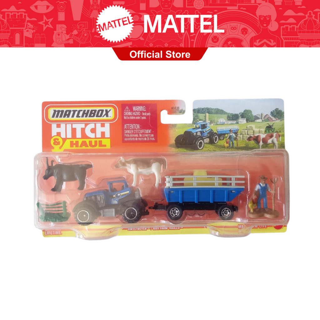 Matchbox Diecast Vehicle Hitch & Haul Assortment Farm Adventure with ...