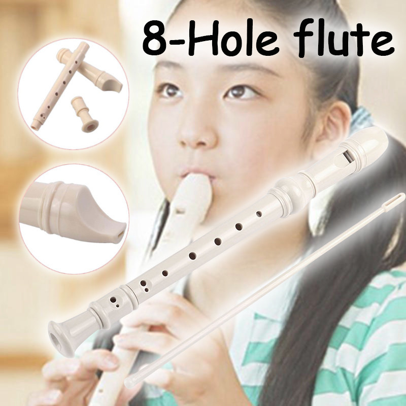Soprano Descant Recorder 8-Holes Flute with Recorder Fingering Chart ...