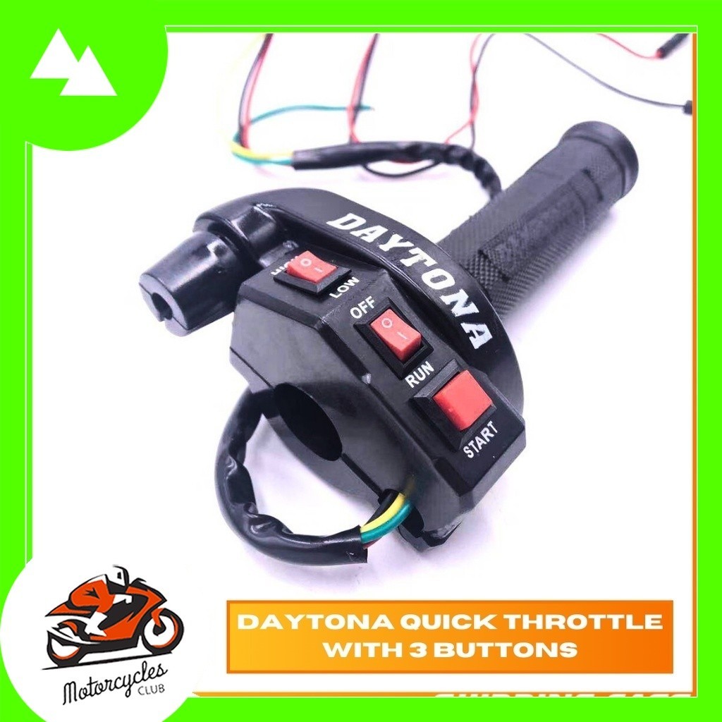 DAYTONA QUICK THROTTLE WITH 3 BUTTONS MOTORCYCLE [HURRICANE SPEED ...