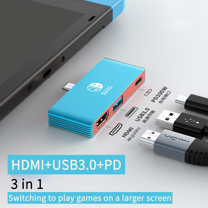Switch Portable Docking Station Screen Projector Type-C to HDMI Three ...