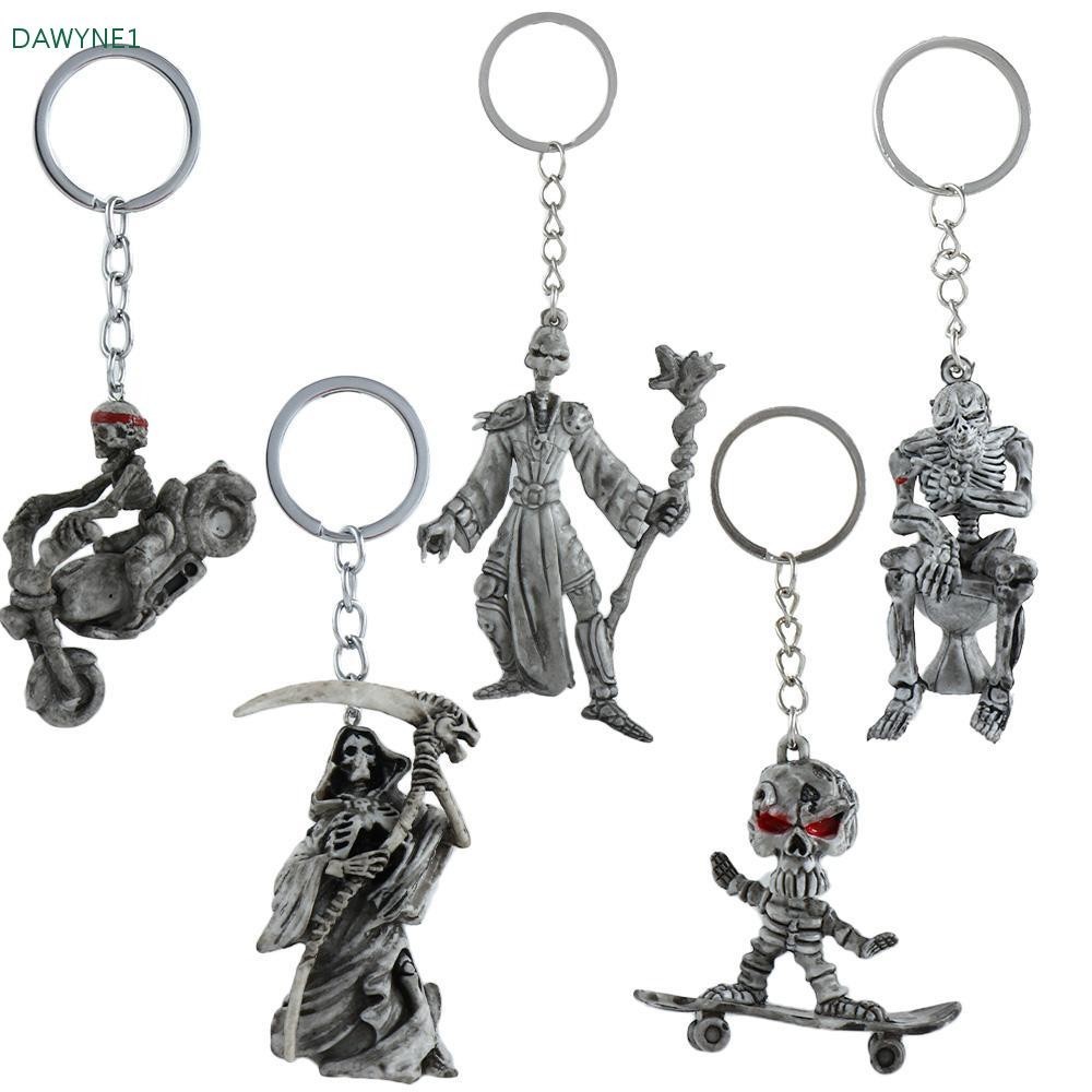 DWAYNE1 Skeleton Skull Key Rings Exaggerated Men's Jewelry Car Skeleton ...
