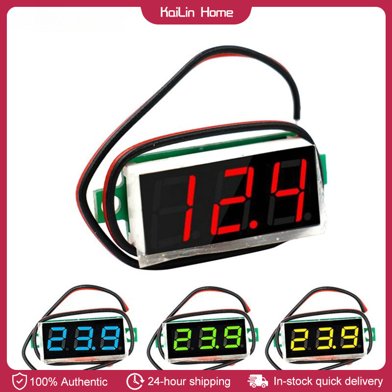 0.28 Inch 2.5V-40V Mini Digital Voltmeter Voltage Tester Meter LED ...