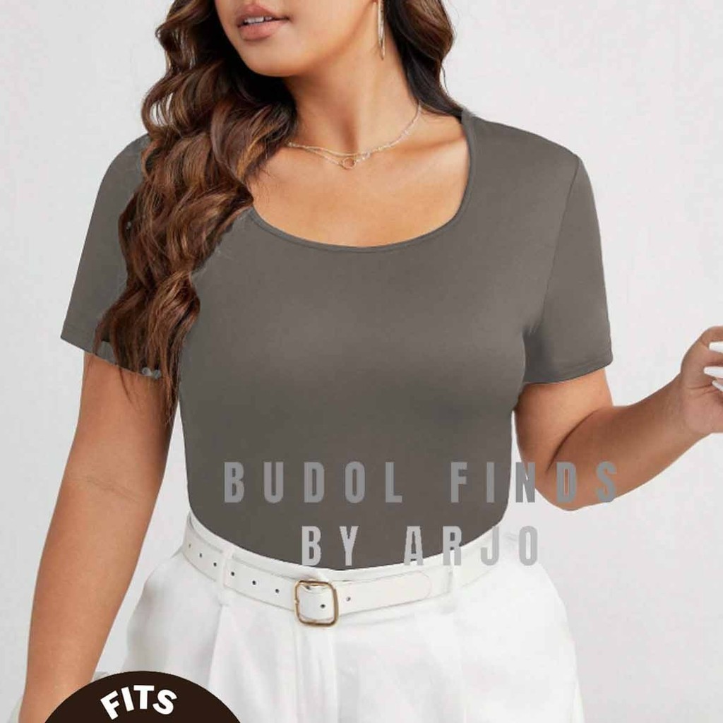 TYLA - Plus Size Basic Double Lining Tops fits 2XL-4XL | Shopee Philippines
