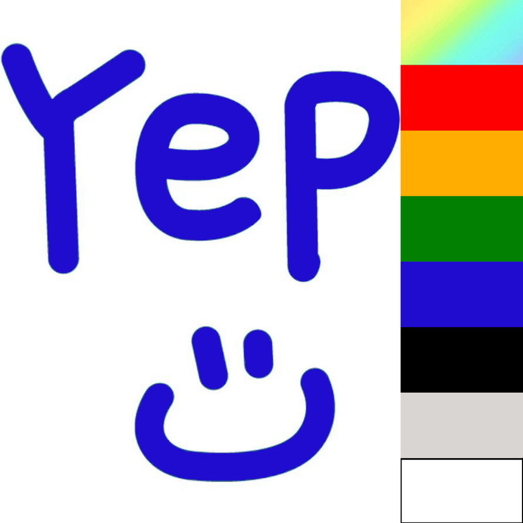 Yep! Smiley Face Silhouette Reflective Colorful Stickers Eight Colors ...