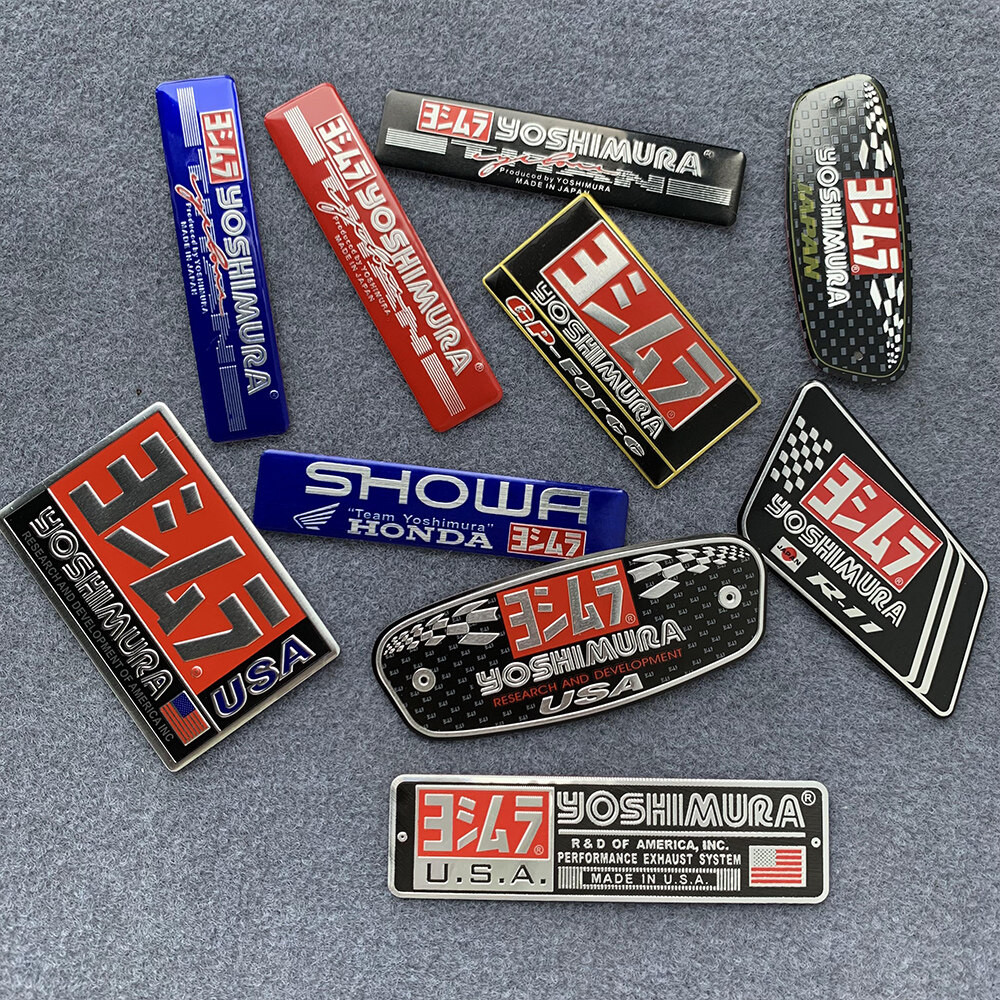 Motorcycle Exhaust Pipe Yoshimura Metal Stickers Waterproof and Heat ...