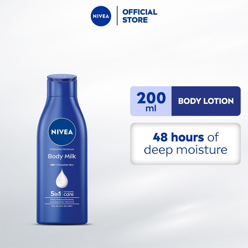 NIVEA Body Lotion Intensive Moisture Body Milk, Moisturizing Lotion for Dry Skin, 200ml | Shopee ...