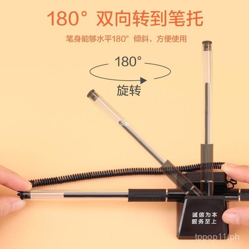 Writing Gel Pen Counter Desktop Pen Adhesive with Strap Fixed Bank ...