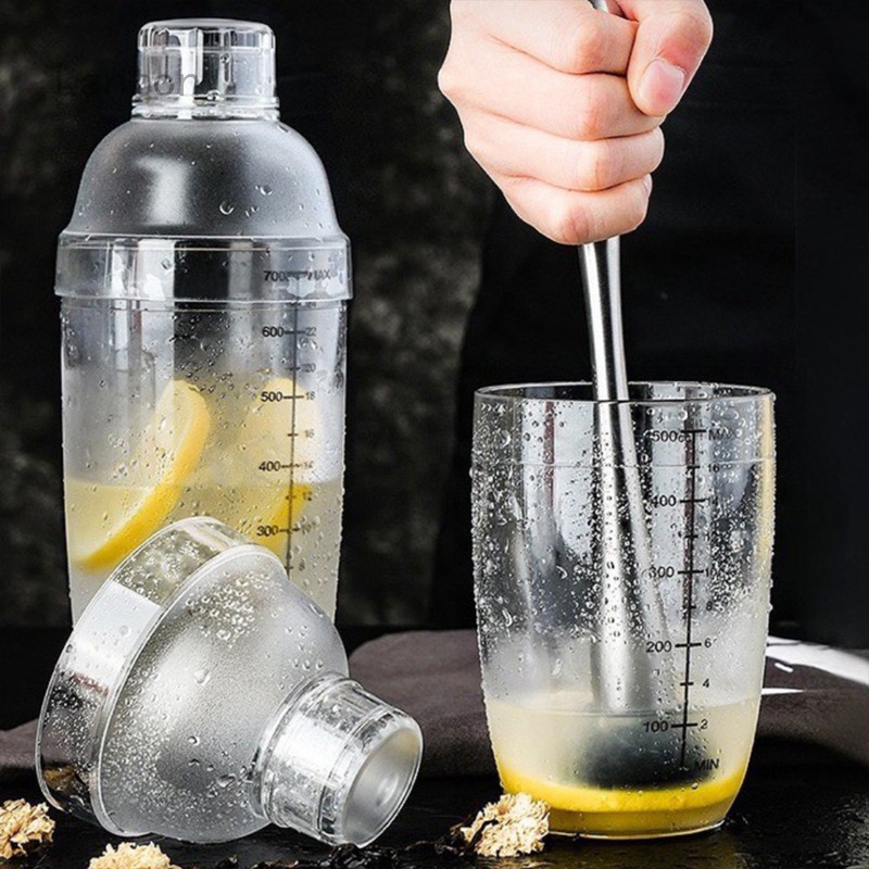 Lanton Acrylic Milk Tea Shaker With Scale Cocktail Juice Shaker Bottle ...
