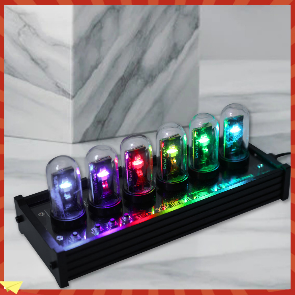 GH| EleksTube IPS RGB Tube Clock Creative Dust-proof 2W RGB Desktop ...