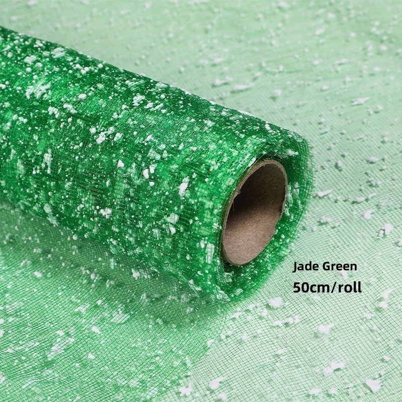 JWS DIY Flower Paper Rose Snow Point Gauze Dot Gauze Bouquet Packaging ...