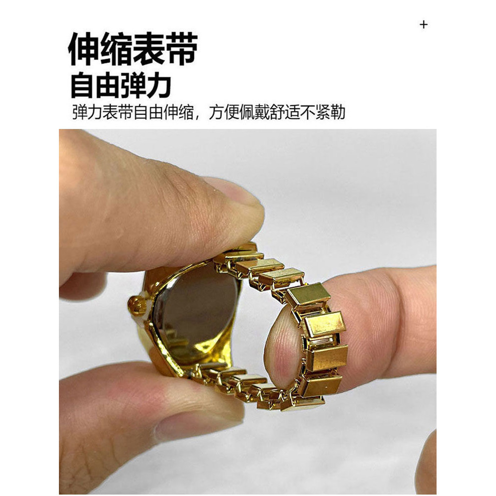 Ring Watch Ring Watch Ring Watch You Can See Time Ring Watch Cool Gold ...