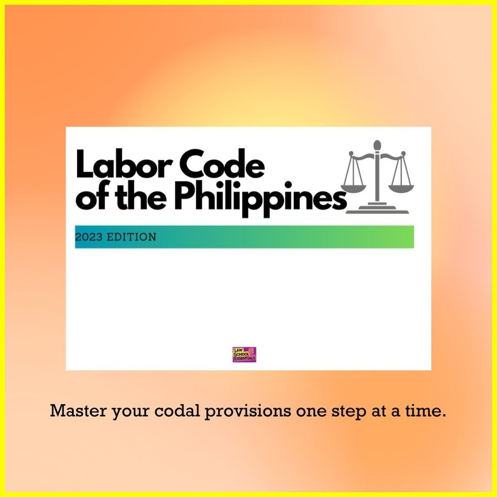 【hot sale】 Labor Code of the Philippines CODAL FLASHCARDS | Shopee ...